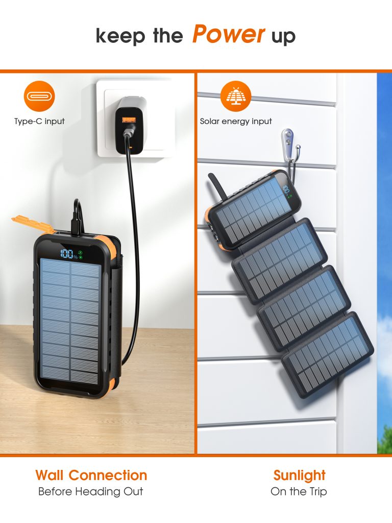 830S-Digital display Foldable Solar Panel Power Bank – Xionel