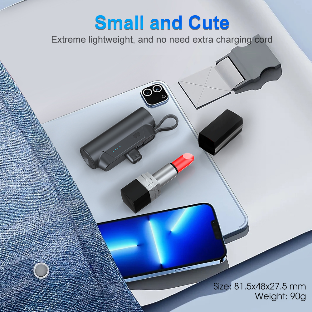 M1-Tail plug Lightning output MINI power bank – Xionel